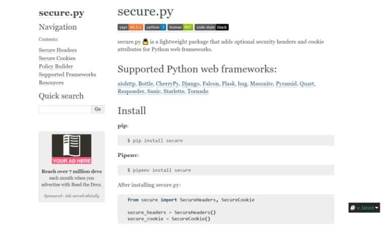 Best Python Open Source Security Tools - SecureCoding